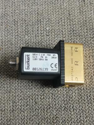 China BURKERT 126139 Solenoid Valve - Type 6014 Brass Solenoid Valve G1/4 110V AC for sale