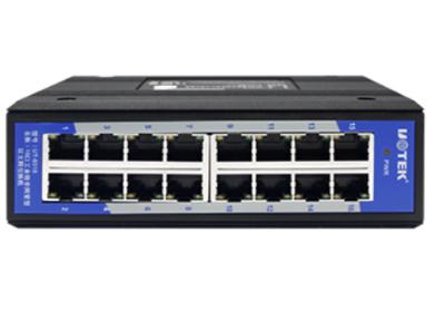 China UOTEKUT-6516 16-Port Unmanaged Industrial Ethernet Switch 10/100M DIN-Rail Wide Temperature Network Switch for sale