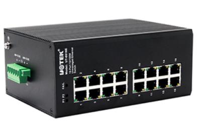 China UOTEK UT-6516E 16-Port 100M Industrial Ethernet Switch with Enhanced Lightning Protection for sale