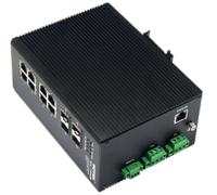 China UOTEK UT-66408GM 8GE+4G Full Gigabit Managed Industrial Ethernet Switch L2 Network Management Switch for sale