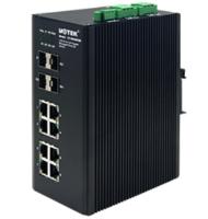 China UOTEK UT-66408GM 8GE+4G Full Gigabit Managed Industrial Ethernet Switch L2 Network Management Switch for sale