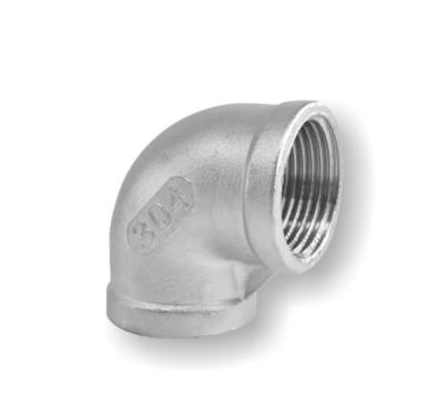 China 90 Degree Stainless Steel Elbow Pipe SS Inner Screw Bent Female Casting Threaded for sale
