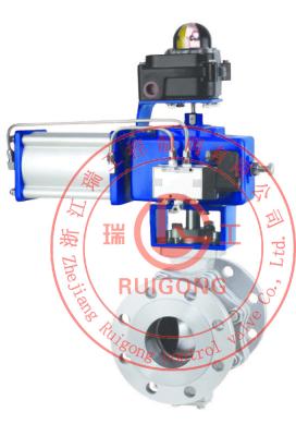 China ZSHO ZG25 1.6Mpa Pneumatic Regulating Ball Valve Anti Static for sale