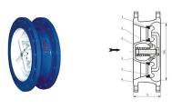 China API 598 SCVX silence check valve GG25 body diameter 300 - 1200mm for sump pump for sale