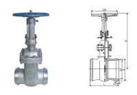 China DS / Z64H Pipeline Cast steel gate valve water sealed by flange and welding for sale
