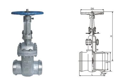 China DS / Z64H Pipeline Cast steel gate valve water sealed by flange and welding for sale