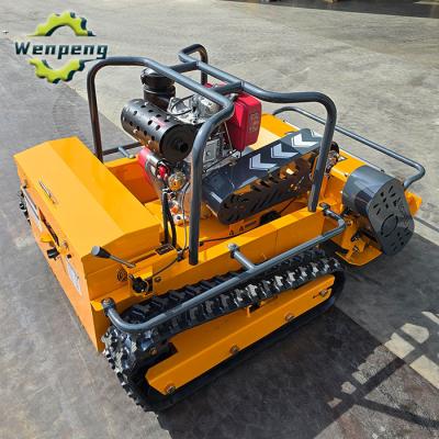 China Cutting Width 800mm Crawler Remote Control Lawn Mower for sale