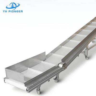 China Stainless Steel Food Bag Conveyor Systems , Conveyor Belt Machine Adjustable Speed for sale