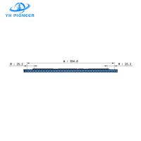 China Durable Flat Top Modular Belt with Rubber Top for Enhanced Wear Resistance and Noise Reduction for sale