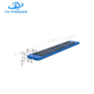 China Durable Flat Top Modular Belt with Rubber Top for Enhanced Wear Resistance and Noise Reduction for sale