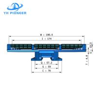 China High-Capacity Sideflex Roller Table Top Chain in Dark Green POM for Robust Side Bending for sale