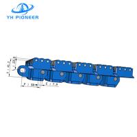 China High-Capacity Sideflex Roller Table Top Chain in Dark Green POM for Robust Side Bending for sale
