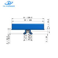 China Carbon Steel Conveyor Chain Plate With EPDM Clamps For Bottle Elevation And Turning for sale