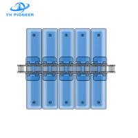 China Carbon Steel Conveyor Chain Plate With EPDM Clamps For Bottle Elevation And Turning for sale