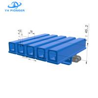 China Carbon Steel Conveyor Chain Plate With EPDM Clamps For Bottle Elevation And Turning for sale