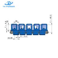 China Carbon Steel Conveyor Chain Plate With EPDM Clamps For Bottle Elevation And Turning for sale