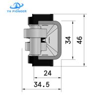 China Stainless Steel Single Row Roller Side Guide Rail For Low Friction Conveying for sale