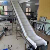 China Customizable Angle Climbing Conveyor Belt 750w With Food Grade PU Belt for sale