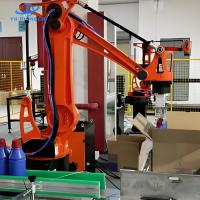 China 20~35Cartons/Min Robotic Bottle Case Packing Machine With Servo Dividing System for sale