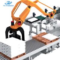 China High Capacity Bag Palletizing Systems with 200-300 Bags/Hr Customizable Layer Stacking up to 1800mm for sale