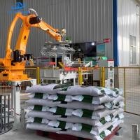 China High Capacity Bag Palletizing Systems with 200-300 Bags/Hr Customizable Layer Stacking up to 1800mm for sale
