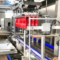 China Flexible Bottle Case Packer With Customizable Pallet Sizes And 4.6KW Power High Speed Canning Lines for sale