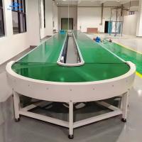 China Durable Stainless Steel Turning Belt Conveyor With Customizable 300~1000MM Conveying Width And 30°-90° Angles for sale