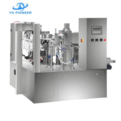 China Flexible Rotary Pouch Packing Machine with Stainless Steel Contact Parts for Coffee Flour and Dried Fruit for sale