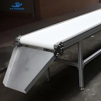 China Hygienic White Belt Conveyor System with Food Grade White PU Belt for Clean and Efficient Material Handling for sale