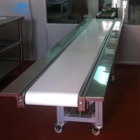 China Hygienic White Belt Conveyor System with Food Grade White PU Belt for Clean and Efficient Material Handling for sale
