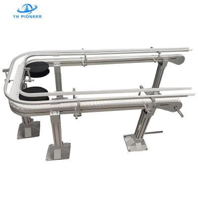China Hygienic Pharmaceutical Bottles Conveyor Machine with POM Material for Stable Reliable Bottle Conveyor for sale