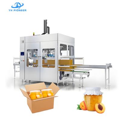 China Fully Automatic Canned Fruits Carton Packer Machine for Fast and Reliable Fruit Packing for sale