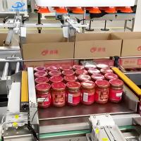 China Automatic Case Packer Line for Bottles Cans Bottled Jam Carton Case Packing Machine for sale