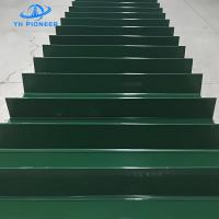 China Adjustable Speed Flat Top Modular Belt Conveyor SS304 Carbon Steel Coated Frame for sale