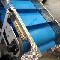 China Adjustable Speed Flat Top Modular Belt Conveyor SS304 Carbon Steel Coated Frame for sale