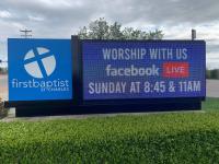 China P6 RGB Monument LED Signs Wireless Connection With Front Opening Cabinet for sale