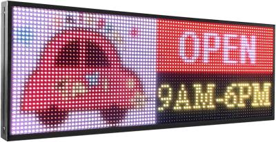 China Outdoor P10 RGB Full Color Programmable LED Sign 32x96 Dots 6000cd Brightness for sale