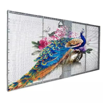 China Outdoor P10.42 LED Transparent Display 1000x500mm Aluminum Cabinet 4500nit for sale