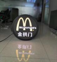 China Outdoor Display Circular LED Sign P4RGB Two Sides Store Logo for sale