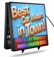 China Double Sides LED Window Display Signs P3 RGB High Resolution Video Wall for sale