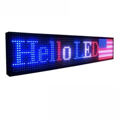 China P10 LED Window Display Sign 16x192cm 6000mcd Brightness with WiFi & USB Programming for Store Advertising for sale