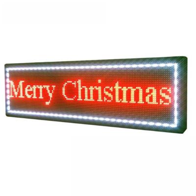 China P10 Outdoor RGB LED Message Sign 52x14 Inch with 6000mcd Brightness and WiFi Programming for sale