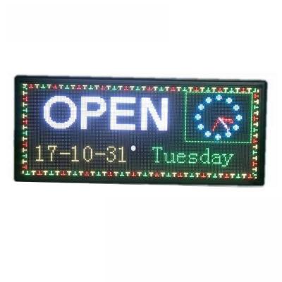 China SMD3535 Programmable Outdoor WiFi LED Sign 48x96cm 6000mcd Brightness RGB Display Board for sale