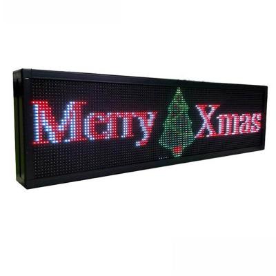 China P10 RGB Full Color LED Window Display Sign 48x160cm 110V 220V for Shop Advertising for sale