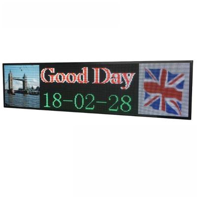 China P5 Outdoor LED Scrolling Display Board 32x192cm 6000mcd Brightness for Car Window Advertising for sale