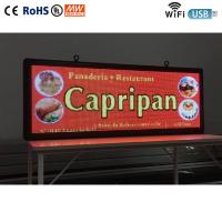 China SMD P10 Outdoor Digital LED Sign 21.2x78 Inch 6000mcd Brightness USB WiFi Control for Business Advertising for sale