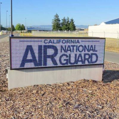 China P10 Full Color Outdoor LED Monument Sign with Steel Cabinet - 100,000hr LED Life & IP65 Waterproof Rating for sale