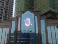 China P10.4 Transparent Glass LED Display - 10.4mm Pixel Pitch, 5000cd/㎡ Brightness for Shop Windows for sale