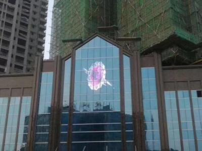 China P10.4 Transparent Glass LED Display - 10.4mm Pixel Pitch, 5000cd/㎡ Brightness for Shop Windows for sale