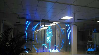 China P10-20 Transparent LED Window Display 8000 dots/㎡ SMD2121 for Building Decoration 960×960mm for sale
